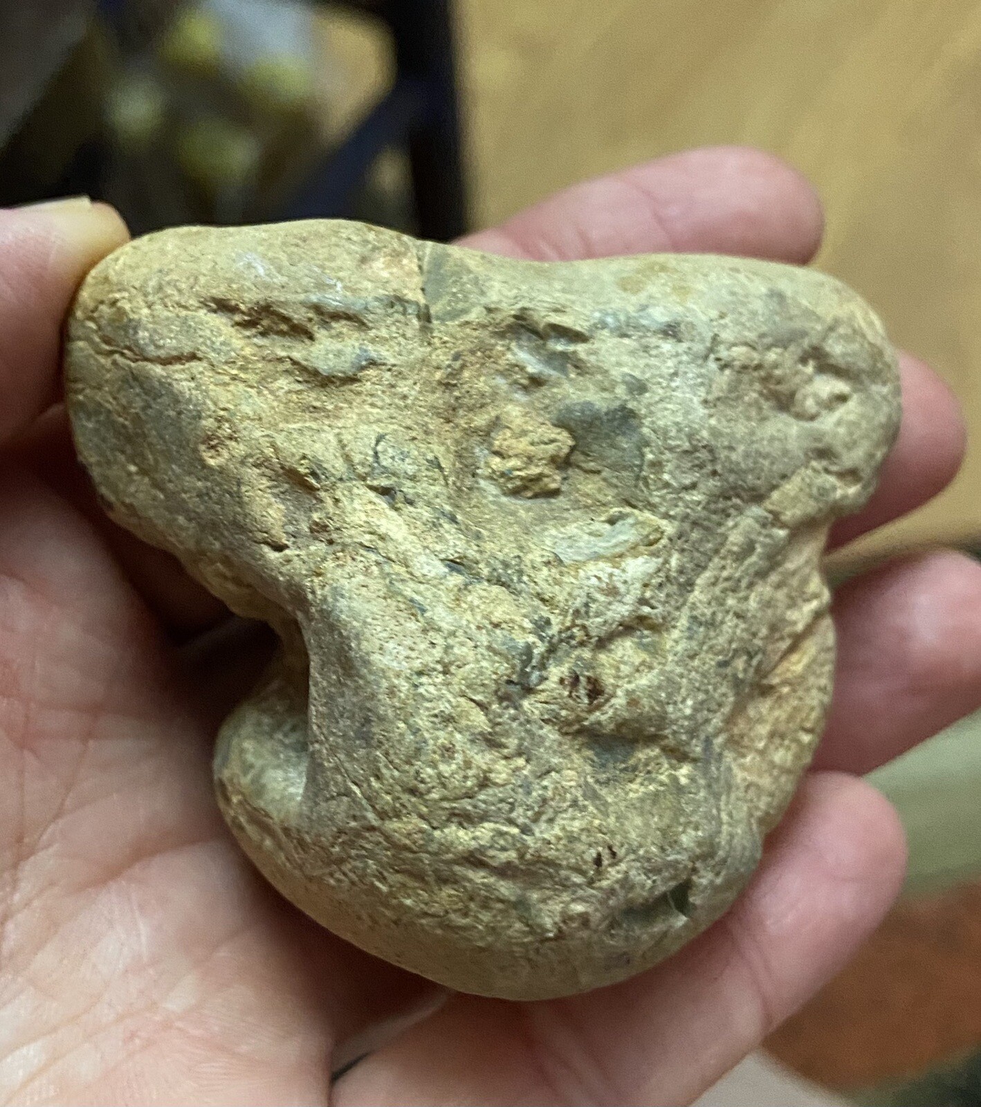 Texas Native American Artifact Stone Multi Face Markings Effigy Art ...