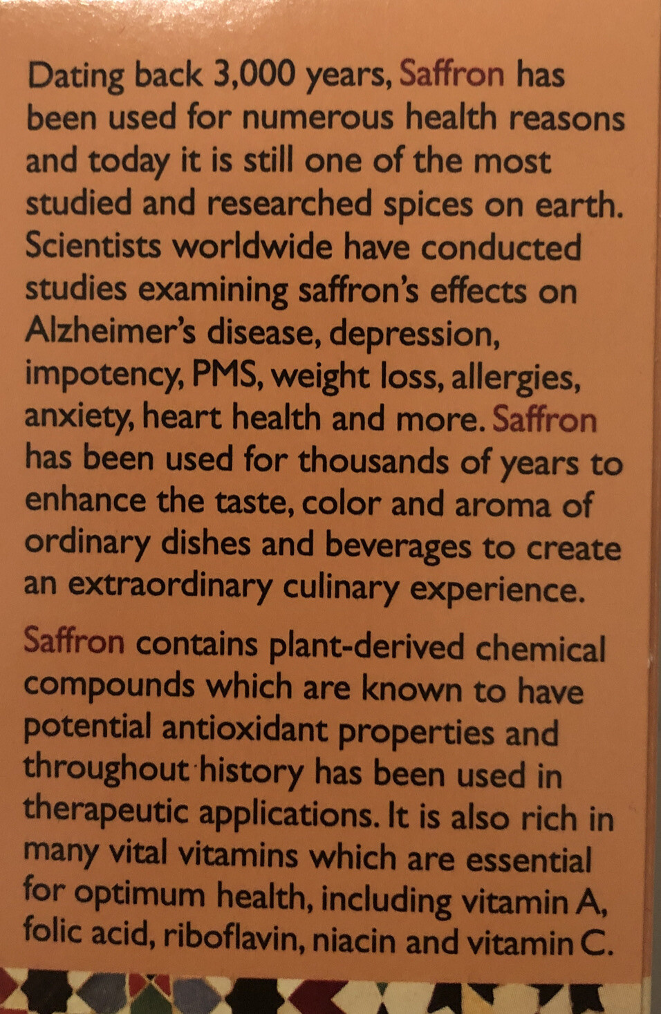 Taja Saffron Cinnamon Diet Chai Tea 20 Bags for sale online | eBay