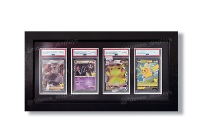 Black Graded Slabs 4 Card Frame PSA, CGC, Ace, MCG, Pokemon Card Frames ...