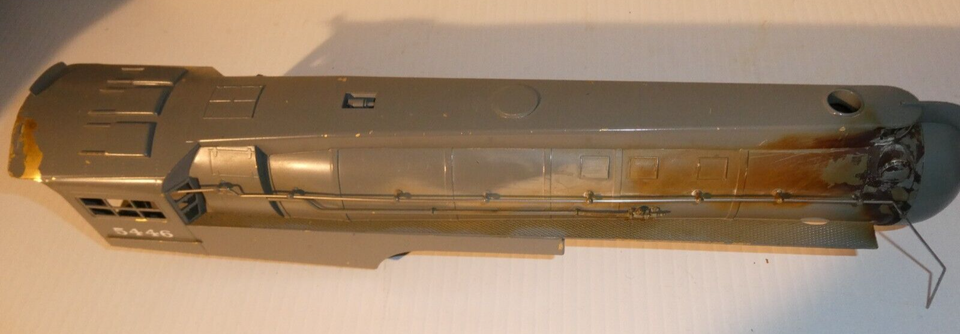 Gray Painted O Scale Brass 5446 Steam Locomotive Body 14.25" Long | eBay