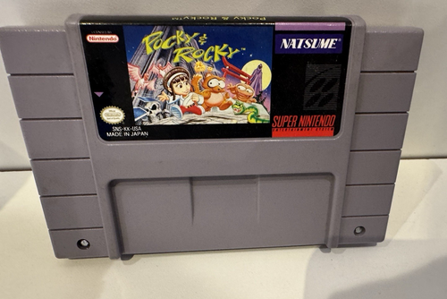 Pocky and & Rocky Super Nintendo SNES - Tested! - Authentic w/ Board ...