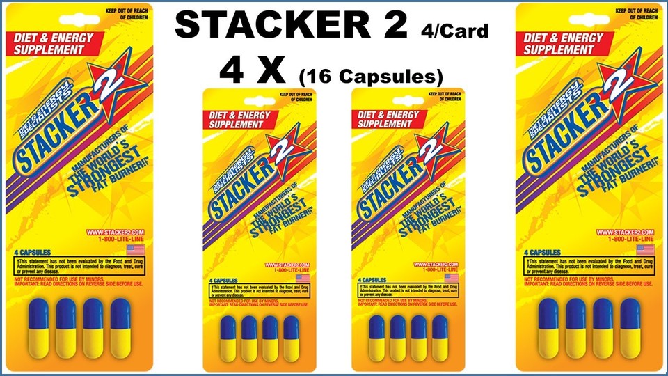 Stacker Two Dietary supplement Fat Burner Weight Loss Capsules (Pick ...