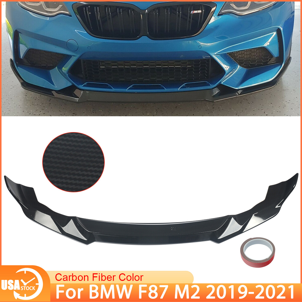 CS Style Front Lip Splitter For BMW F87 M2 Coupe Competition 19-21 ...