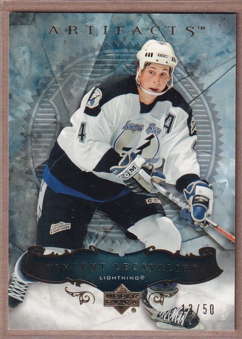 2006-07 Artifacts Gold #12 Vincent Lecavalier /50 - Tampa Bay Lightning ...