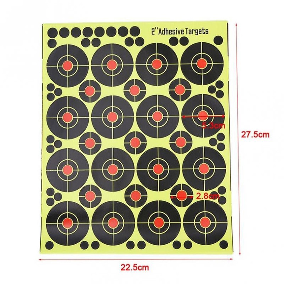 160pcs Shooting Targets 2'' Reactive Splatter Glow Florescent Paper ...