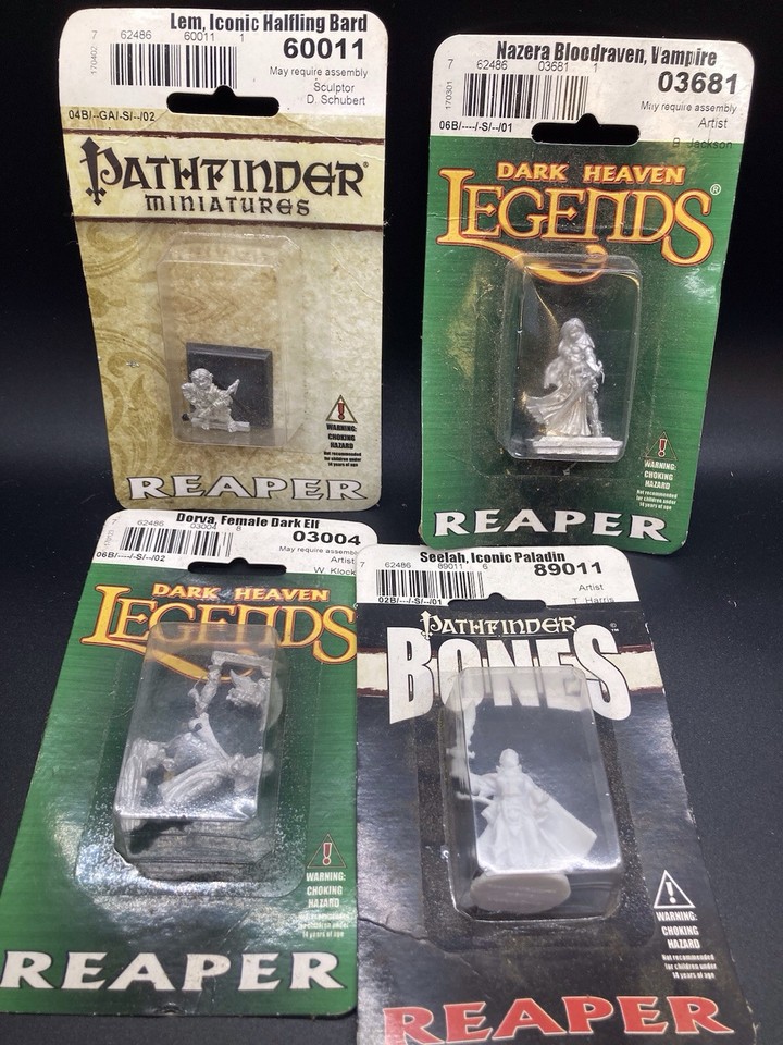 Reaper Miniatures Lot Of 4 New In Package D&D RPG Pathfinder | eBay