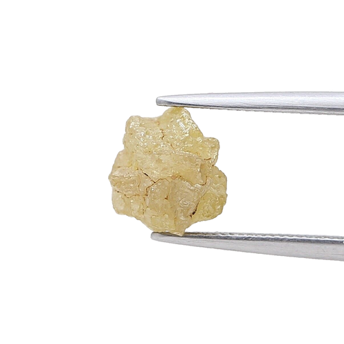 Raw diamond natural rough diamond 2.64tcw yellow polyhedron uncut fancy ...
