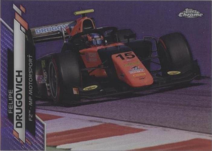 2020 Topps Chrome Formula 1 - F2 Cars Felipe Drugovich #72 Purple ...