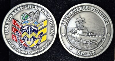DDG-98 USS FORREST SHERMAN FCPOA - Navy Challenge Coin | eBay