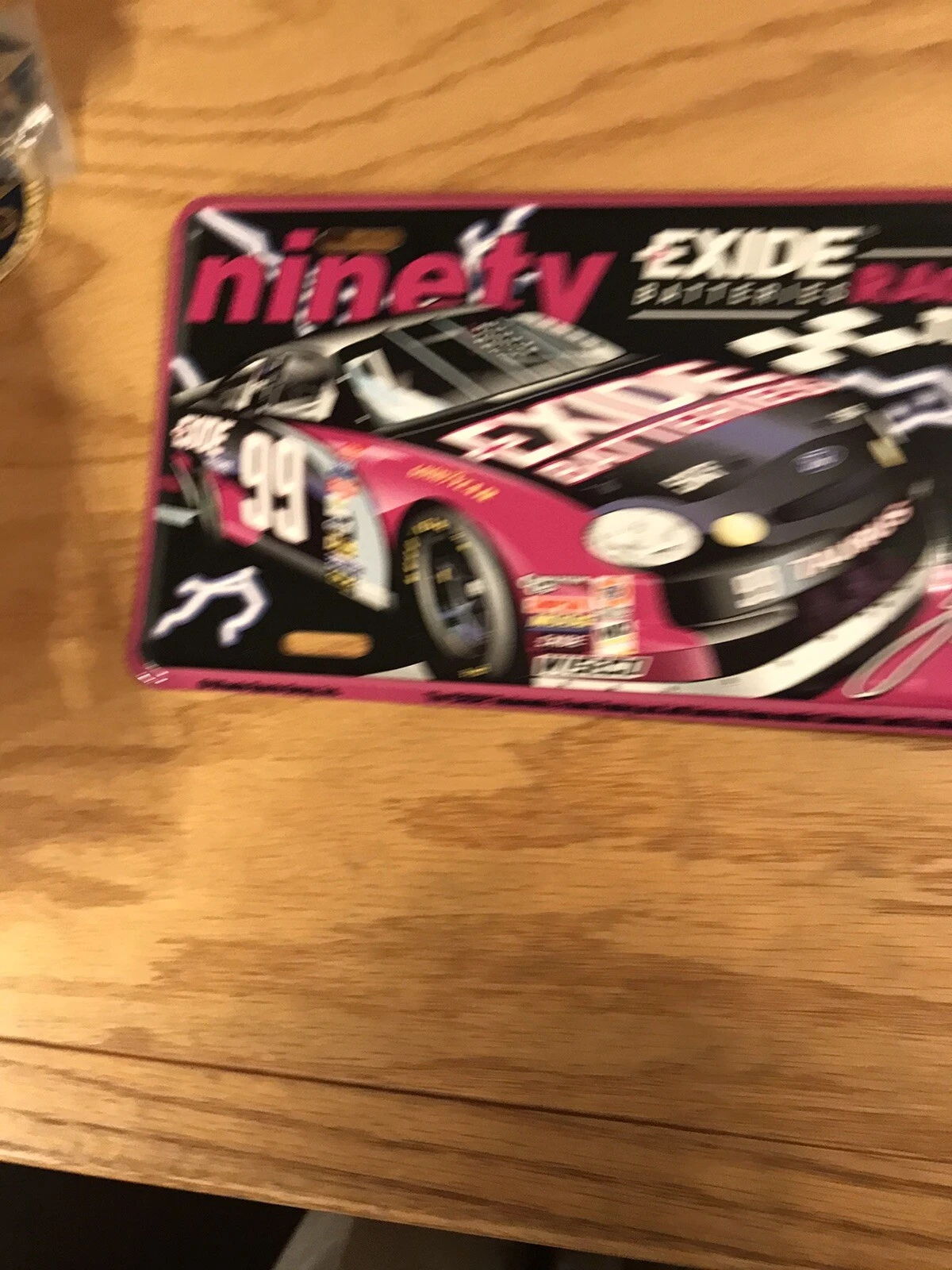 New 1997 Ford Taurus Jeff Burton NASCAR Racing License Plate Tag Exide ...