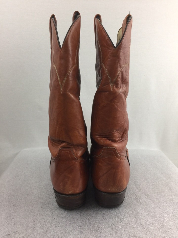 TONY LAMA Style 5084 Vintage Men’s US 9.5 Cowboy Boots Brown Leather ...