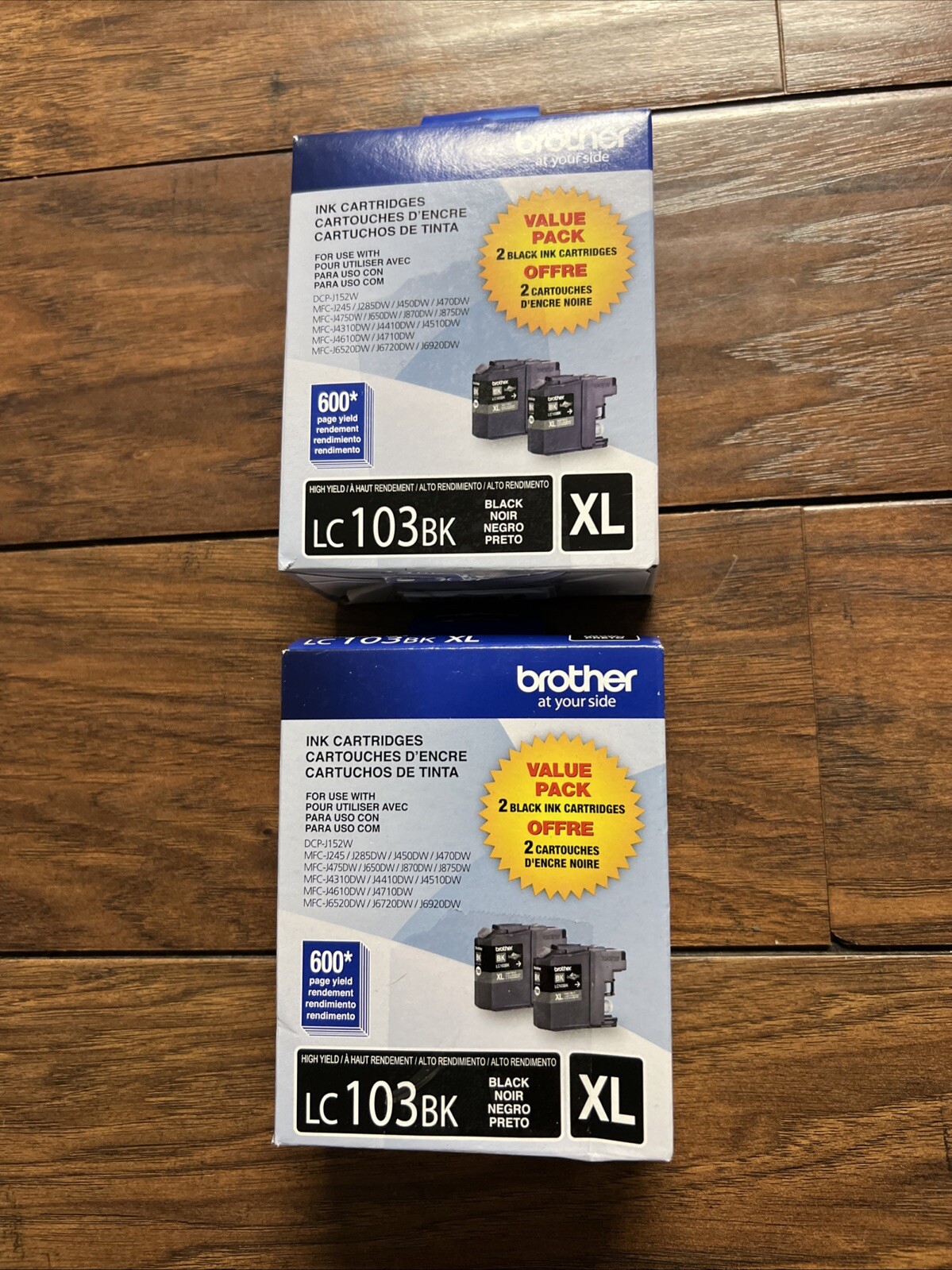 Brother LC103BK XL Black Ink Cartridge & Magenta/Cyan/Yellow Exp:2027 2 ...