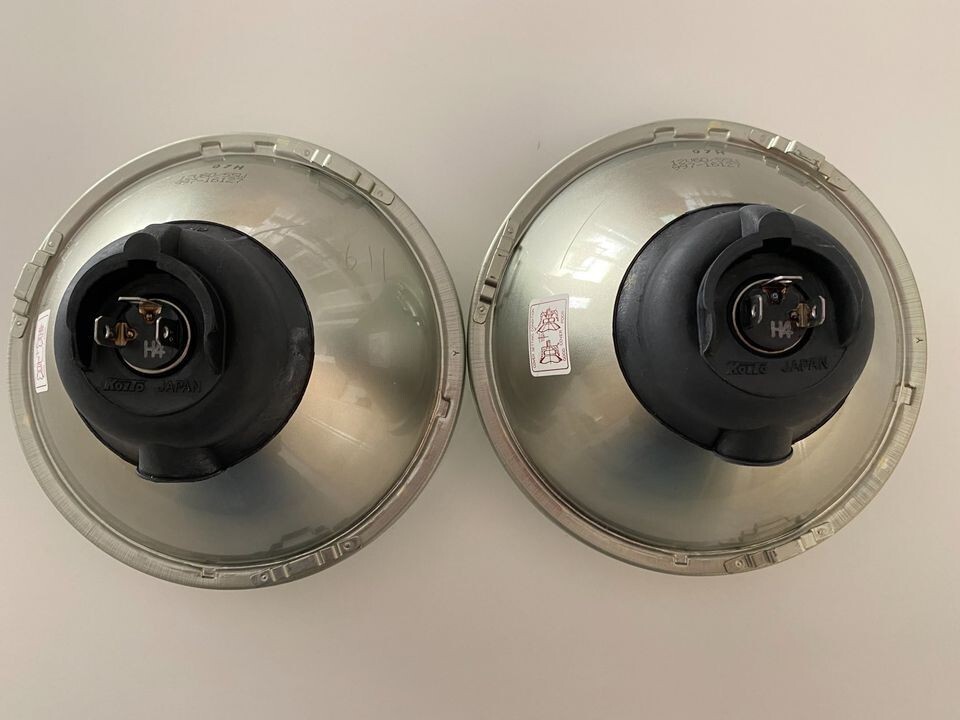 New Pair of Koito European Spec (E-Code) Headlamps 7 Inch Round and 60 ...