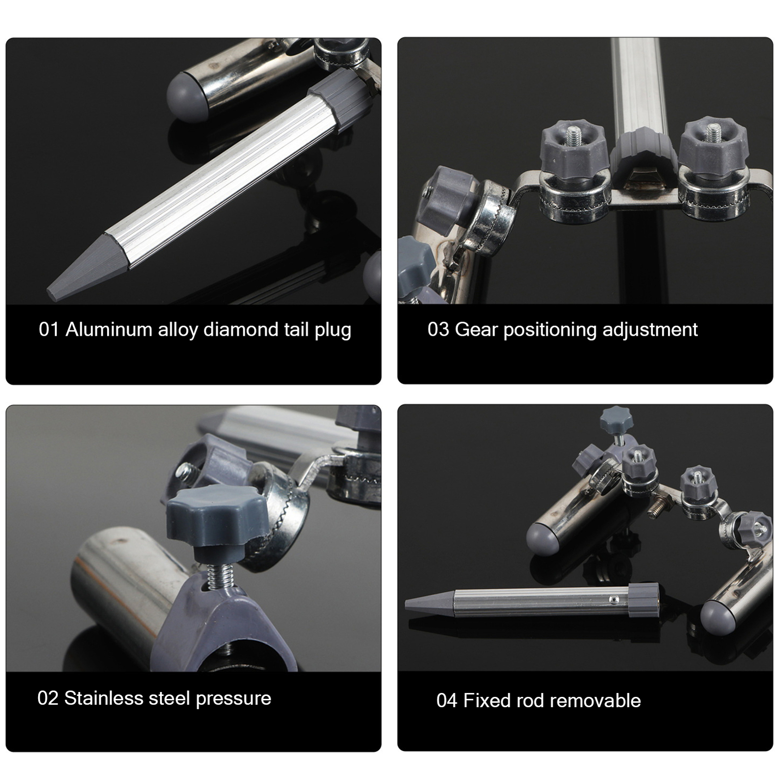 Fishing Rod Holder Stable Fixation 2 Slots Fishing Box Mounting Lure ...