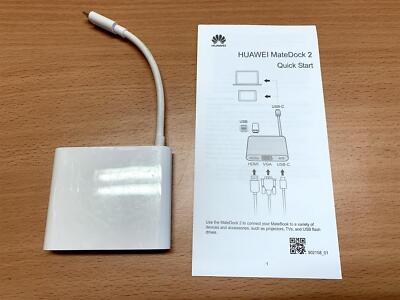 Huawei MateDock v2.0 Docking Station 4 in 1 HUB VGA, USB-A, USB-C HDMI ...