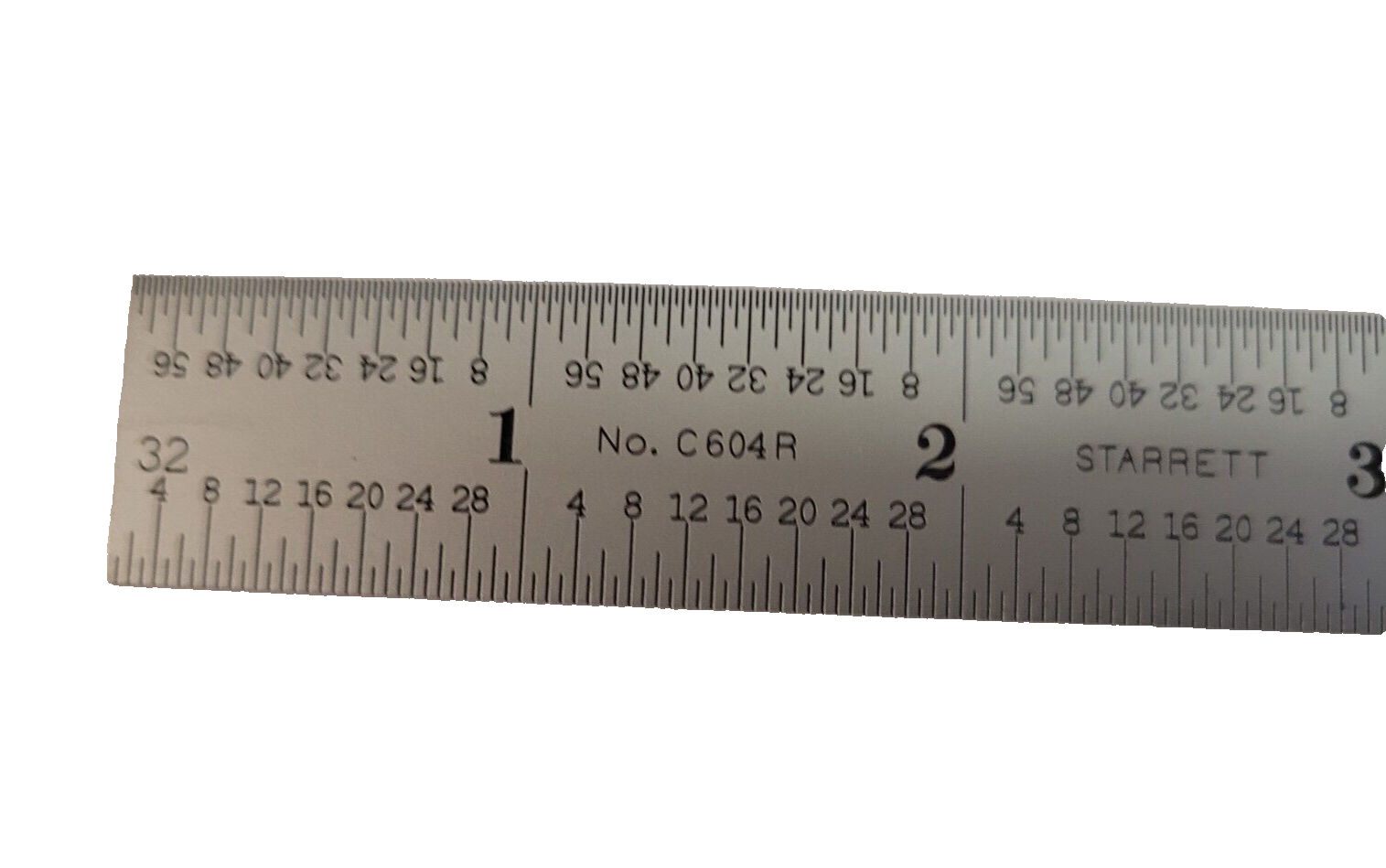 Starrett C604R-6 6" Spring Tempered Steel Rule w/ Inch Grads 4R Satin ...