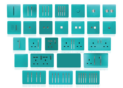 Trendi Switch Bright Teal Designer Lightswitches, Plug Sockets, Fused ...