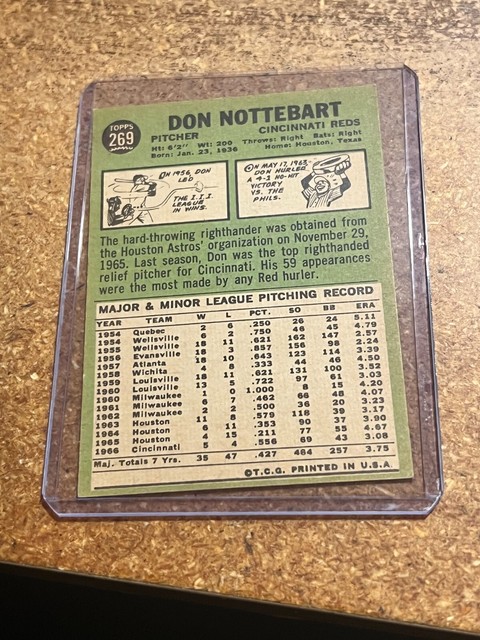 1967 Topps - #269 Don Nottebart for sale online | eBay