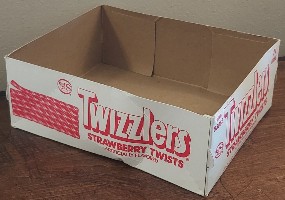 Vintage Twizzlers Licorice Candy Box Strawberry Twists Countertop 24 ...