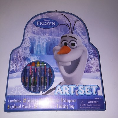 Disney Frozen Art Set Watercolors Colored Pencils Crayons Kids Gift ...