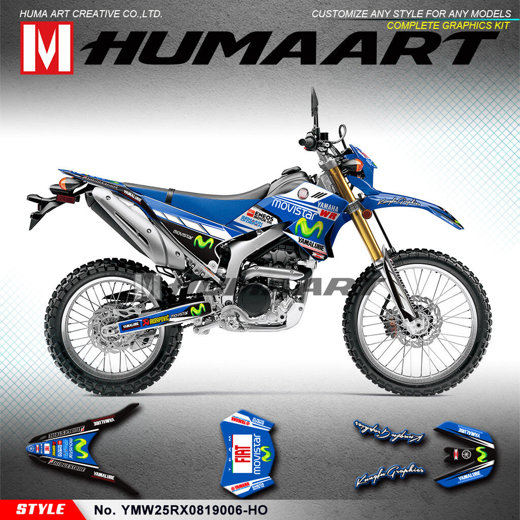 Custom Graphics Kit Dirt Bike Sticker Set for Yamaha WR250R WR250X 2008 ...