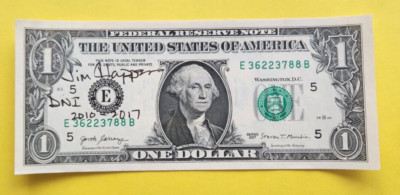 Autographed James Clapper dollar bill w/coa FORMER DIR. OF NATIONAL ...