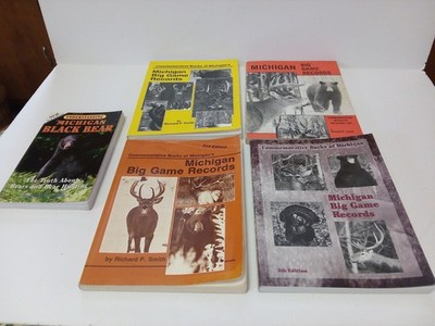 4 Michigan Big Game record Books & Michigan Black Bear Richard P. Smith ...