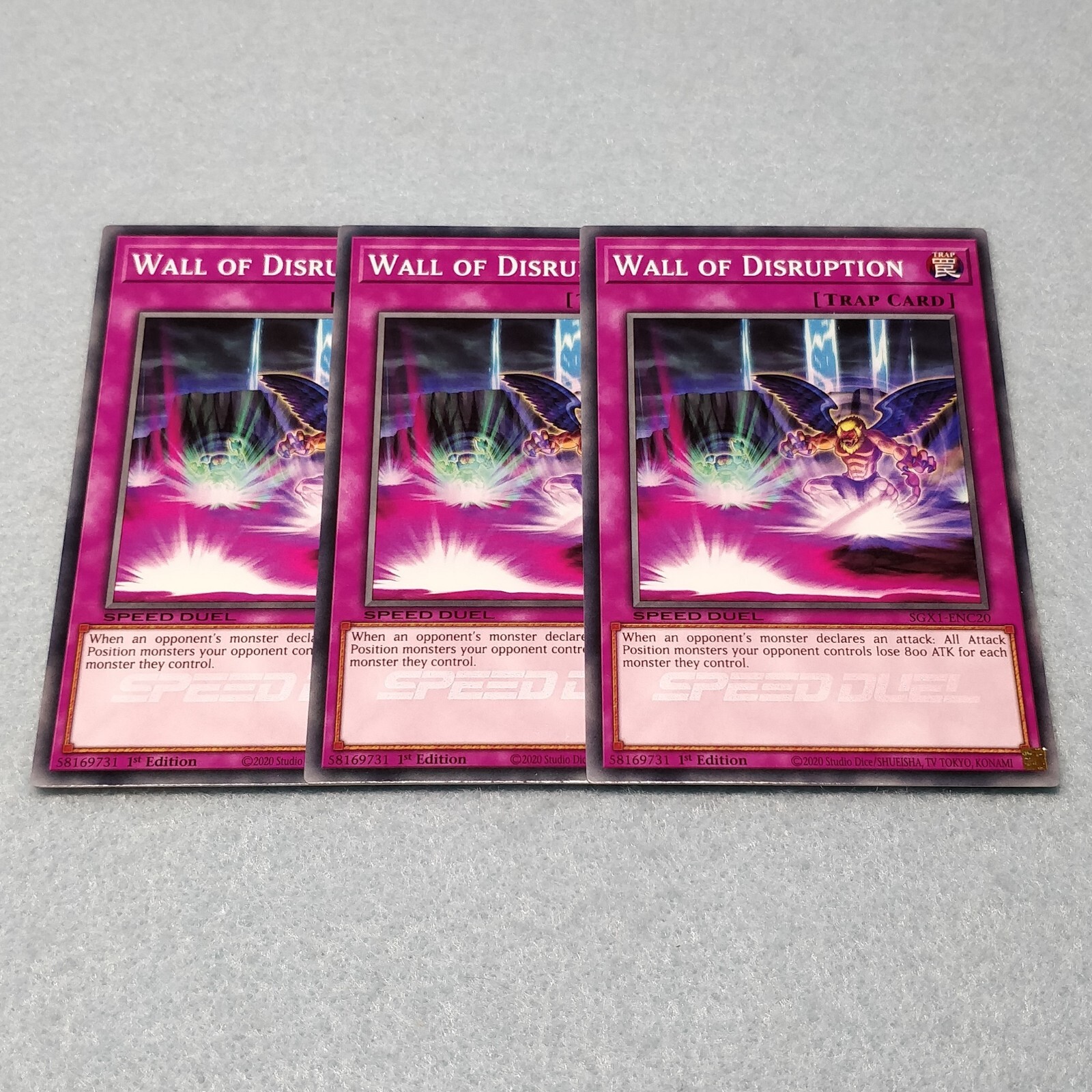 Yugioh Wall of Disruption SGX1 1st Edition Common 3 Card Set NM | eBay