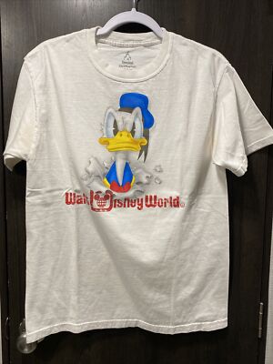Walt Disney World Donald Duck Exploding T-shirt Sz M Double-Sided HUGE ...