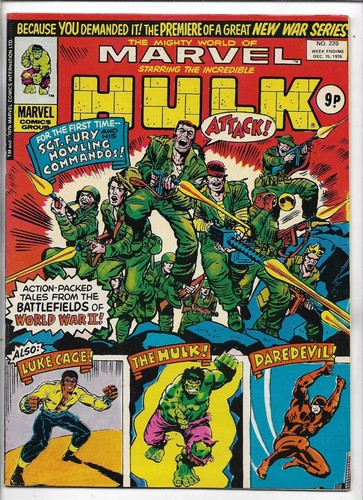 Mighty World Of Marvel 1976 #220 Fine/Very Fine Hulk | eBay