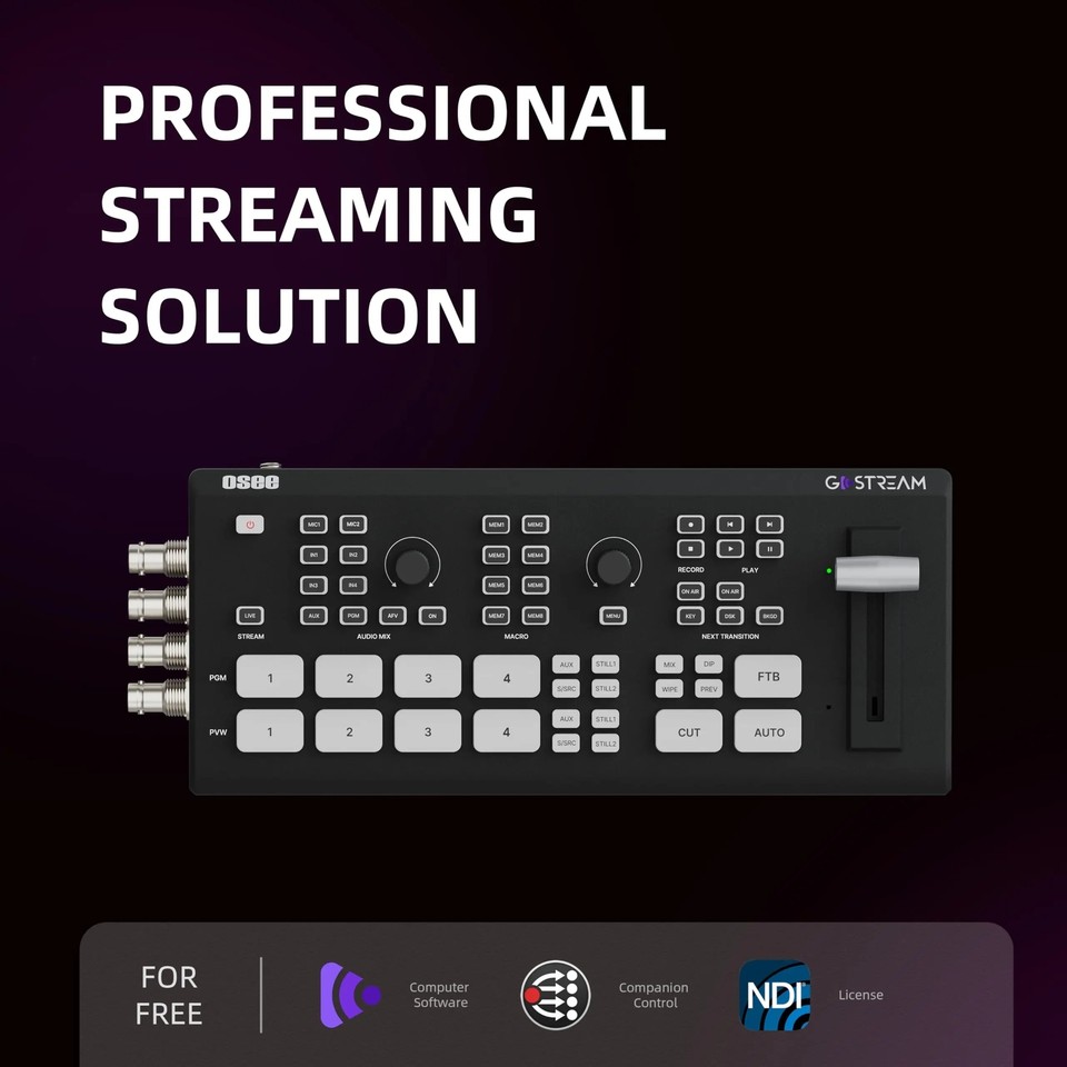 OSEE GoStream Duet 4-CH Multiple Camera Video Switcher SDI HDMI ...