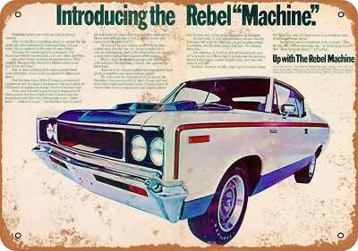 METAL SIGN - 1970 Rambler Rebel Machine - Vintage Look Reproduction | eBay