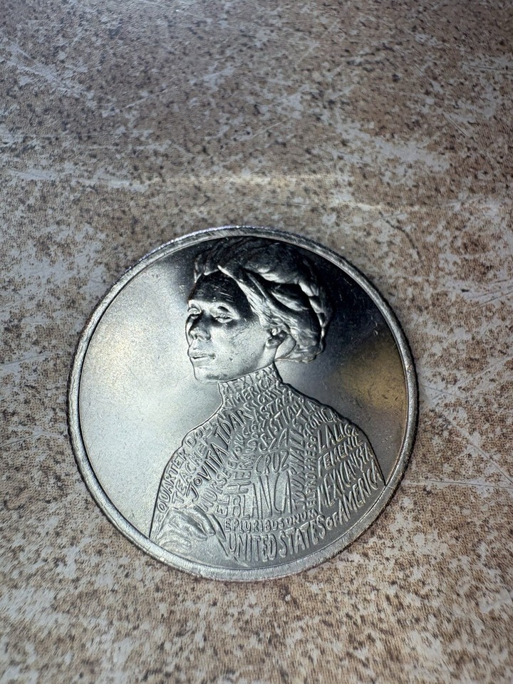 "Rare" Jovita Idar Quarter 2023 P mint Error Coin Reading "In Cod We ...