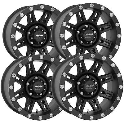 (Set-4) Pro Comp PA31 Stryker 16x8 5x4.5" +0mm Flat Black Wheels Rims ...