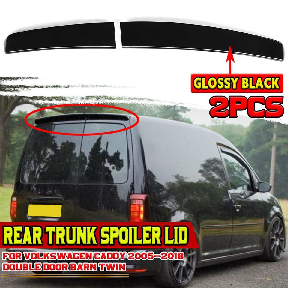 For VW Caddy & Maxi 05-18 Sportline Gloss Black Rear Twin Barn Door ...