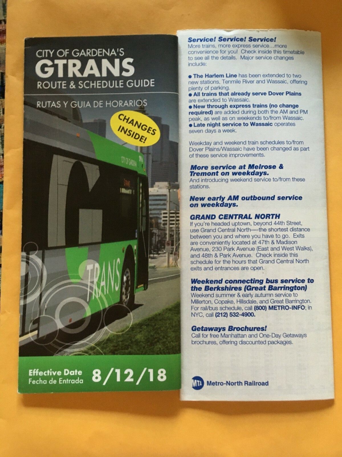 G-Trans Route & Schedule Guide and NYC MTA Harlem Line [Metro-North ...