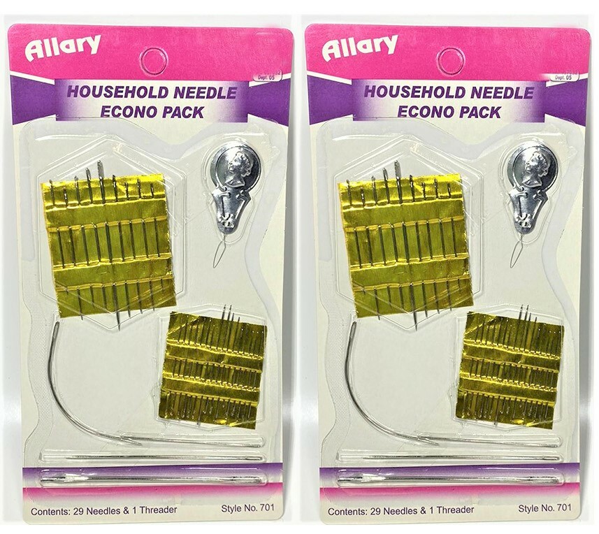 LOT OF 2 Allary Style #701 Household Needle Econo Pack 29 Needles, 1 ...