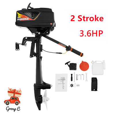3.6HP 2Stroke Outboard Motor Boat Engine Water-cooling CDI System Short ...