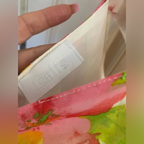 Isalis Floral Open Back Ruched Mini Dress L | eBay