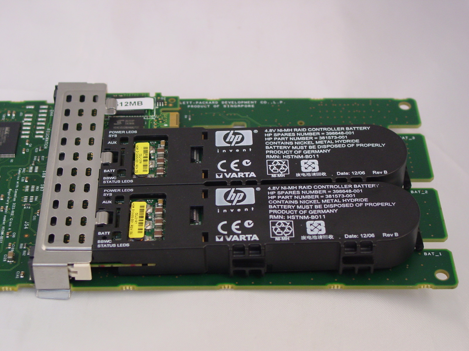 HP Smart Array P800 - 512MB SAS RAID Controller 381572-001, w/ BBU ...
