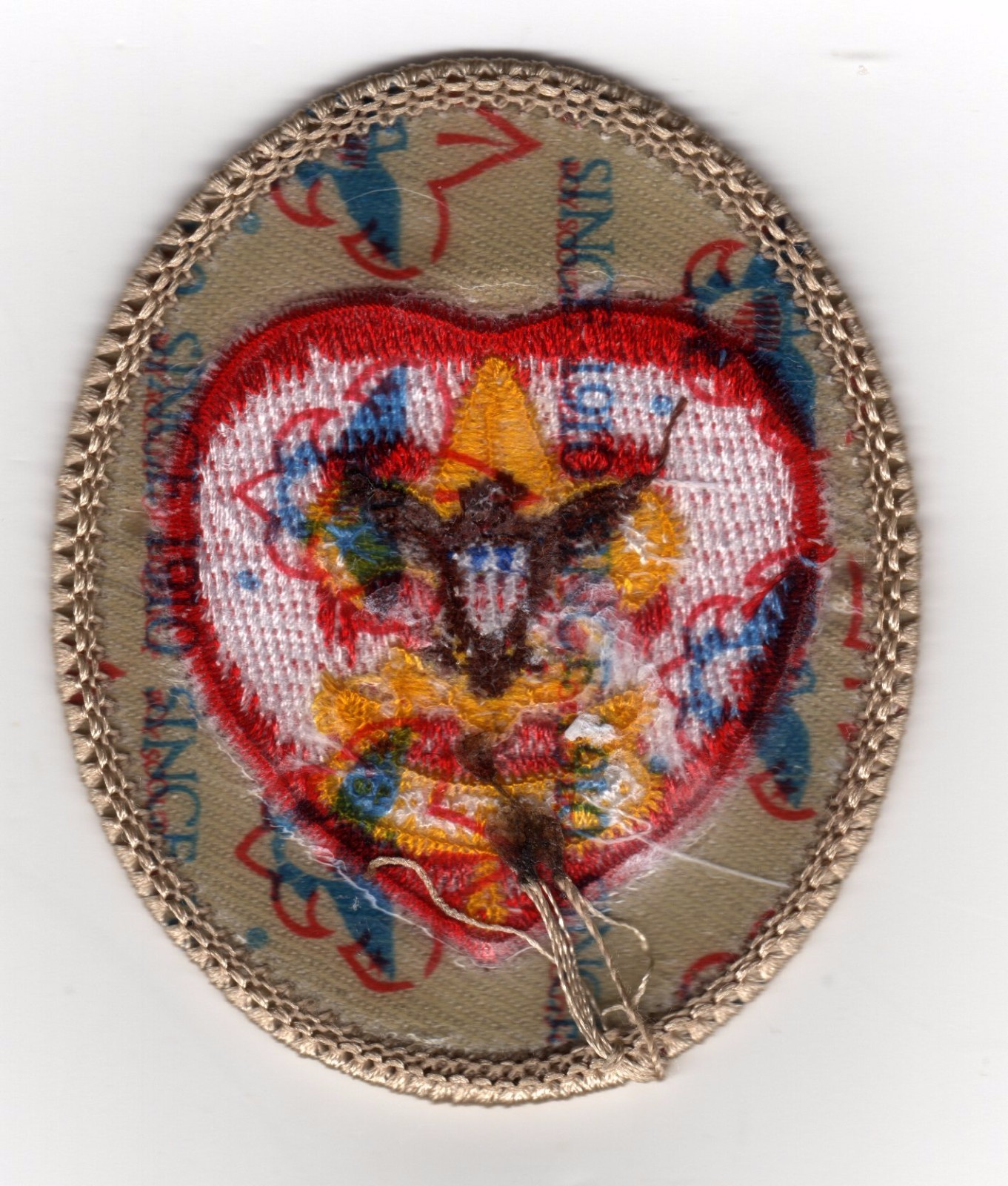 Life Rank Patch (Large Lettering Var.), Oval, Tan, "Since 1910" Back ...