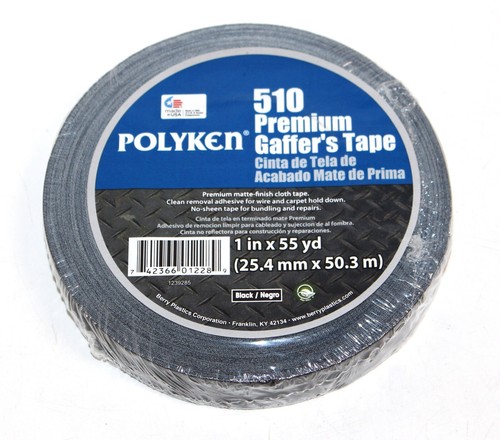 POLYKEN 510 Premium Gaffer's Tape, 1 in x 55 yd (25.4mm x 50.3m ...