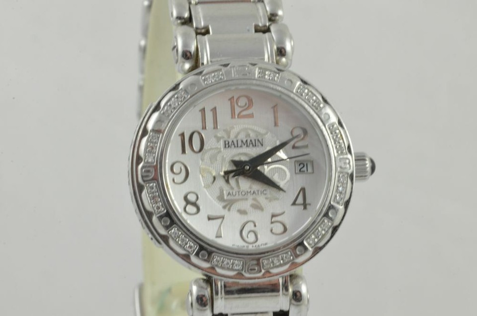 BALMAIN B3775 Women's Watch Automatic 28MM With Diamonds Bezel Top ...