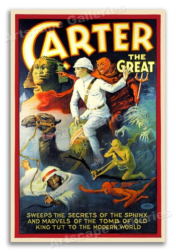 Carter the Great - 1926 Vintage Style Magic Poster Art Print - 16x24 | eBay