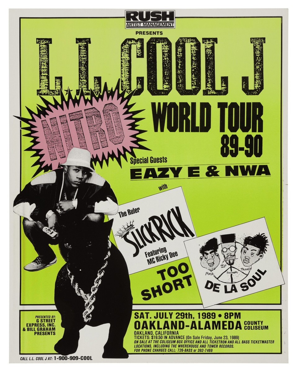 1989 EAZY-E/LL COOL J NITRO TOUR TICKET 8/4/89 ICE CUBE 1989 EAZY-E/LL COOL J NITRO TOUR TICKET 8/4/89 ICE CUBE