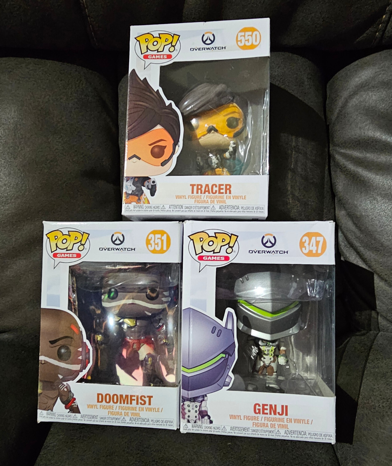 Lot of 3 Overwatch Funko Pop Figures - Genji, Tracer, & Doomfist New In ...