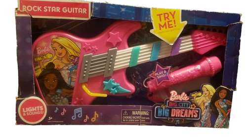 Barbie Rock Star Toy Guitar w/ Lights, Sounds, Microphone, Music | eBay
