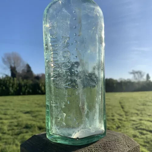 Petrel Ammonia Ltd Glasgow Very Large Clear Green Vintage Poison Bottle ...