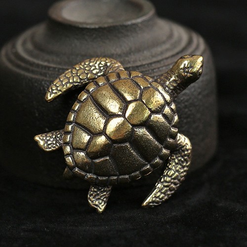 Turtle Figurine Retro Brass Ornement Turt Turtle Figurine Desktop Brass ...
