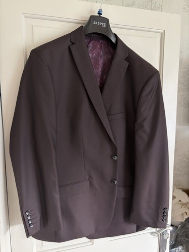 Skopes Men’s Suit Jacket Blazer - Slim Fit - 48R - Burgundy | eBay UK